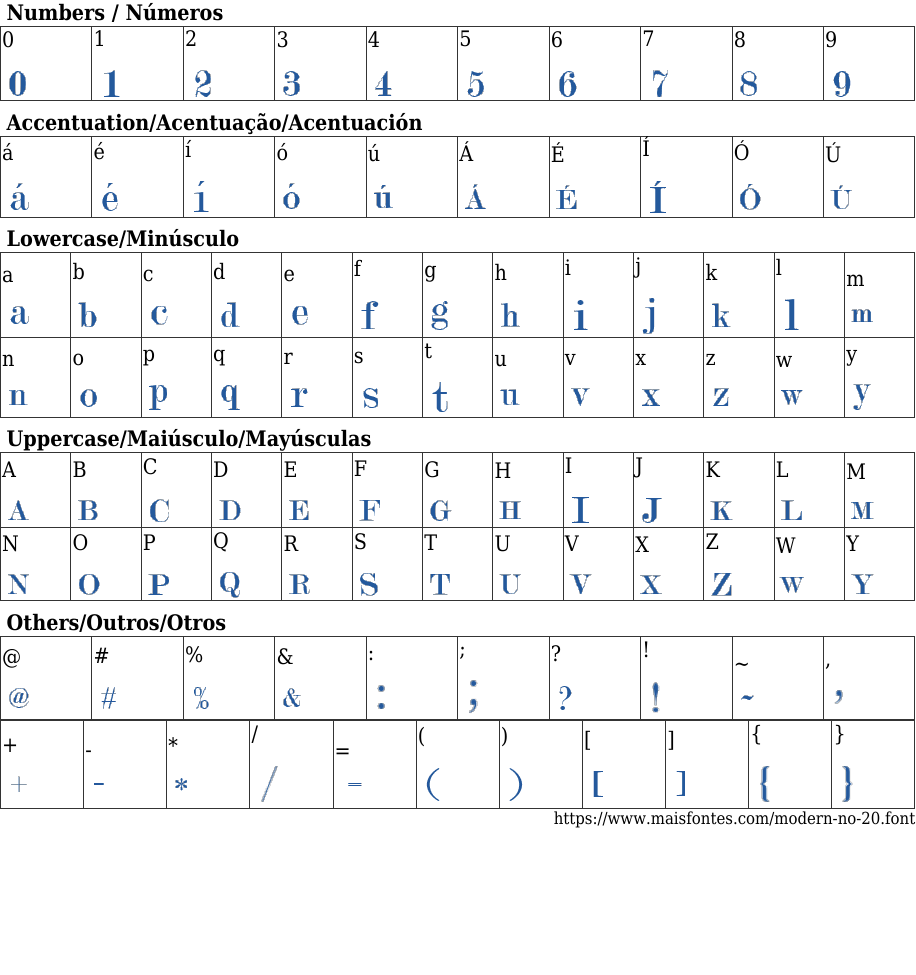 Modern No 20: Free Font Download | MaisFontes