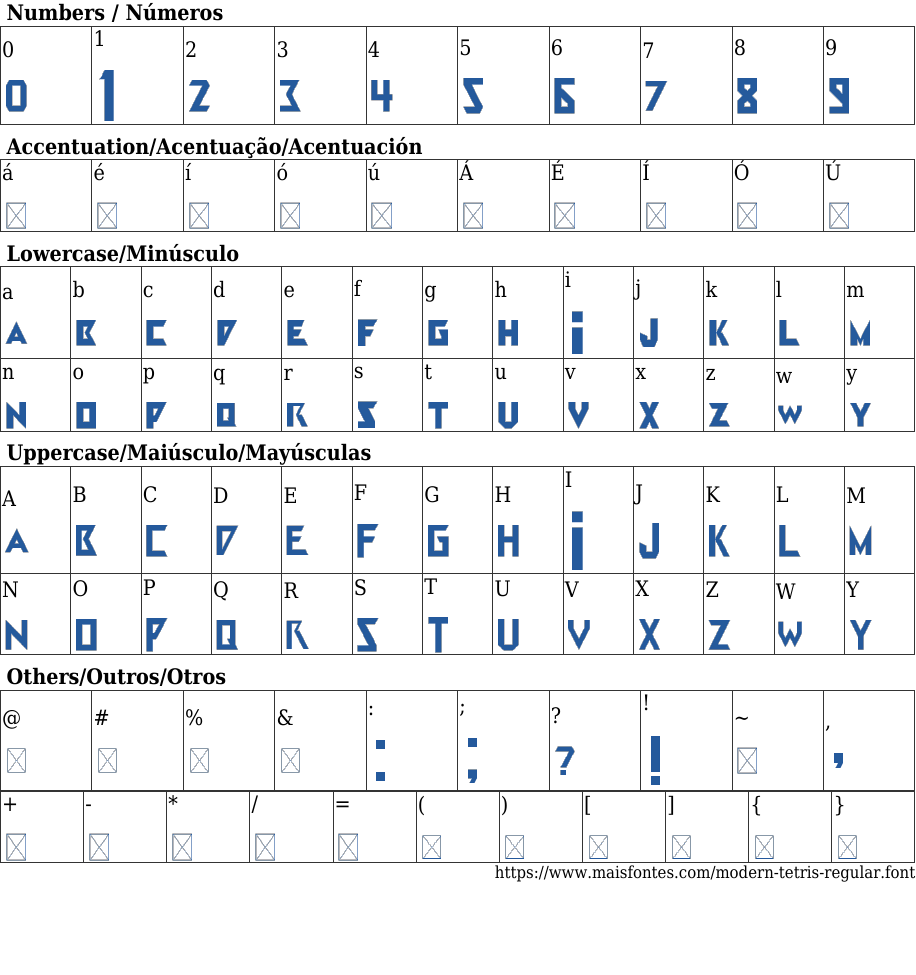 Modern Tetris Regular Font: Free Download | MaisFontes