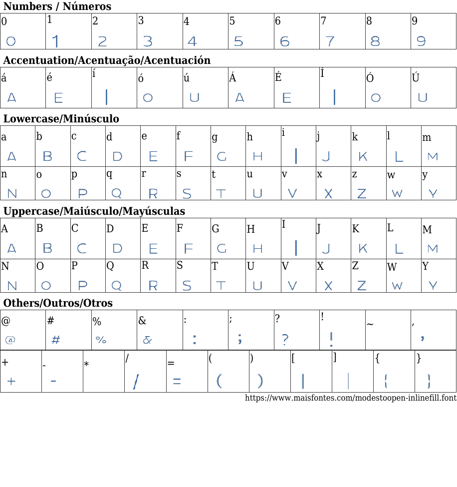 Modesto Open Inline Fill: Free Font Download | MaisFontes