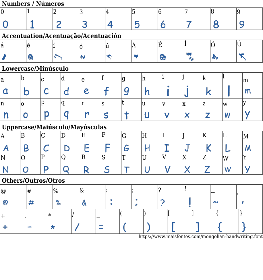 Mongolian Handwriting: Free Font Download | MaisFontes