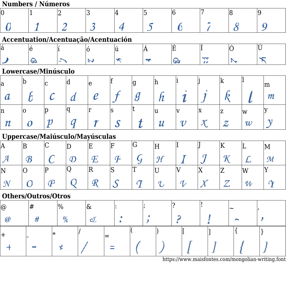 Mongolian Writing: Download Free Font | MaisFontes
