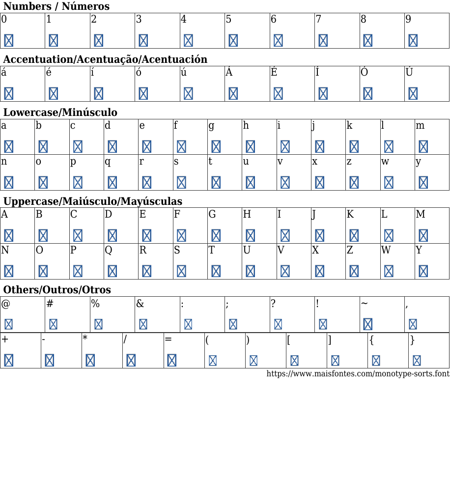 Monotype Sorts: Free Font Download | MaisFontes