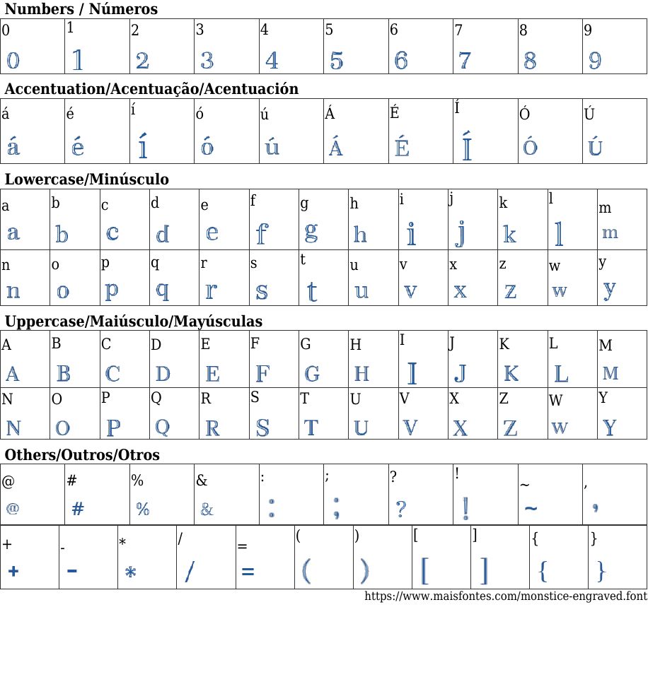 Monstice Engraved Font: Free Download | MaisFontes