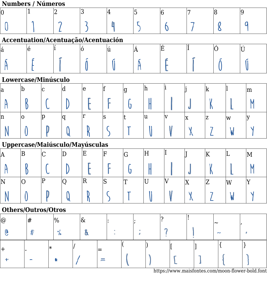Moon Flower Bold: Free Font Download | MaisFontes