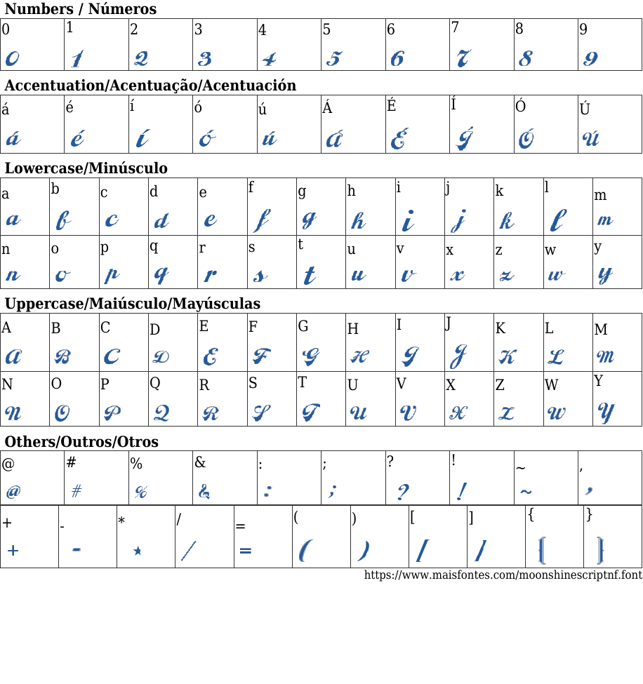 Moonshine Script NF Font: Free Download | MaisFontes