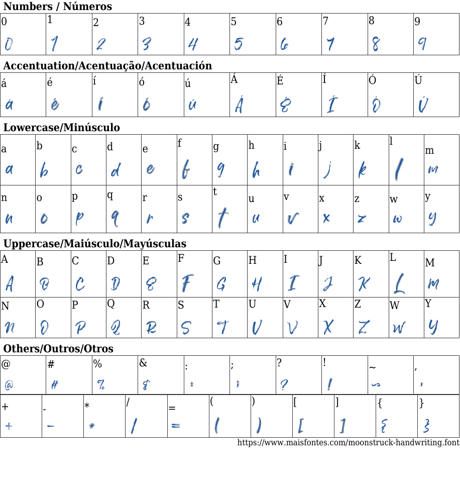 Moonstruck Handwriting: Free Font Download | MaisFontes