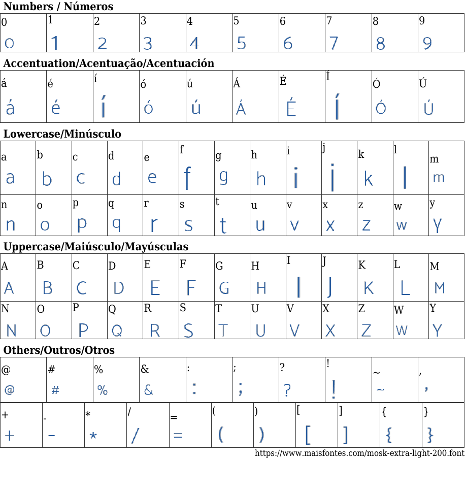 Mosk Extra Light 200: Download Free Font | MaisFontes