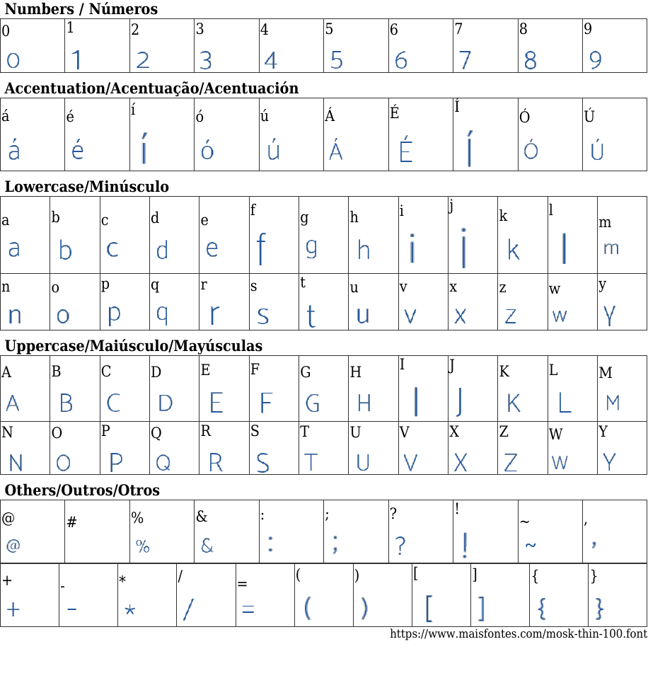 Mosk Thin 100: Free Font Download | MaisFontes