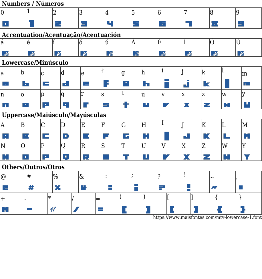 MTV Lowercase 1: Baixar Fonte Grátis | MaisFontes