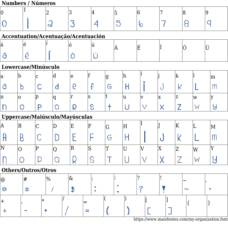 My Organization Font: Free Download | MaisFontes