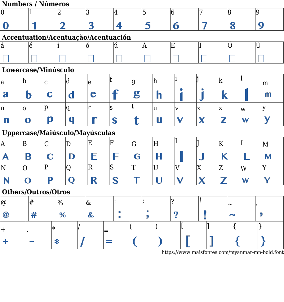 Myanmar MN Bold: Free Font Download | MaisFontes