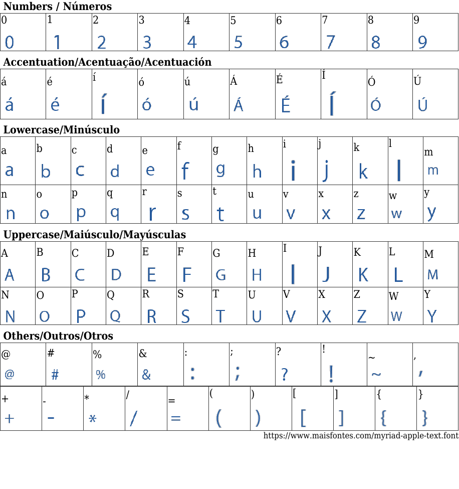 Myriad Apple Text: Free Font Download | MaisFontes