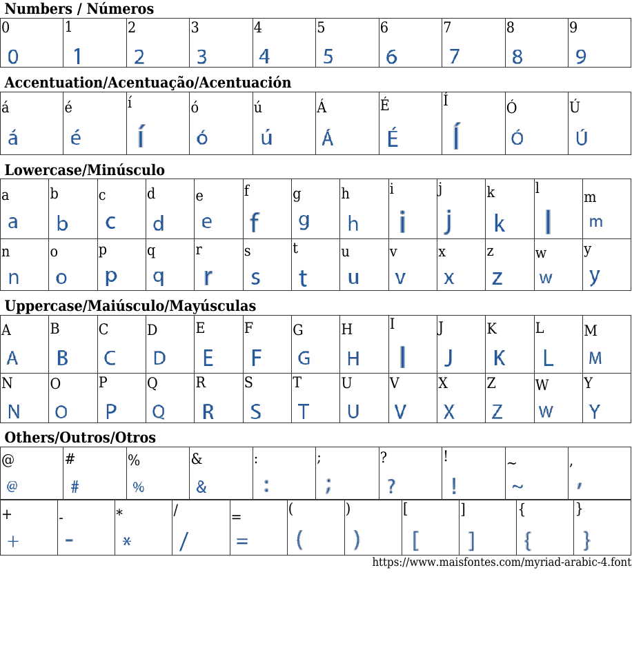 Myriad Arabic font download | MaisFontes.com