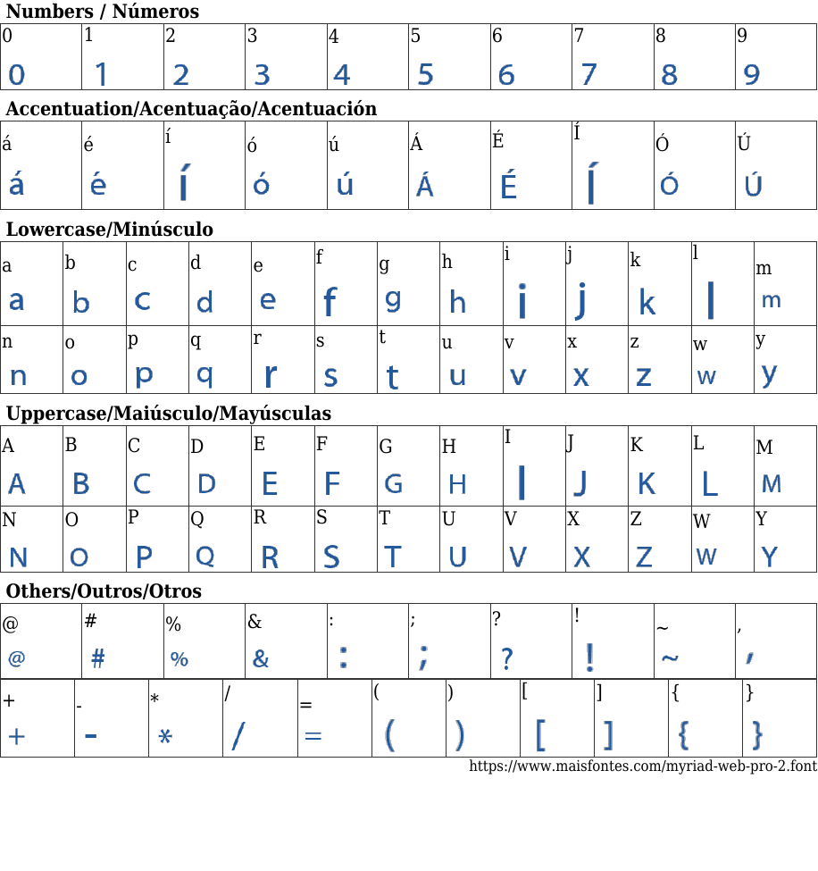Myriad Web Pro: Free Font Download | MaisFontes