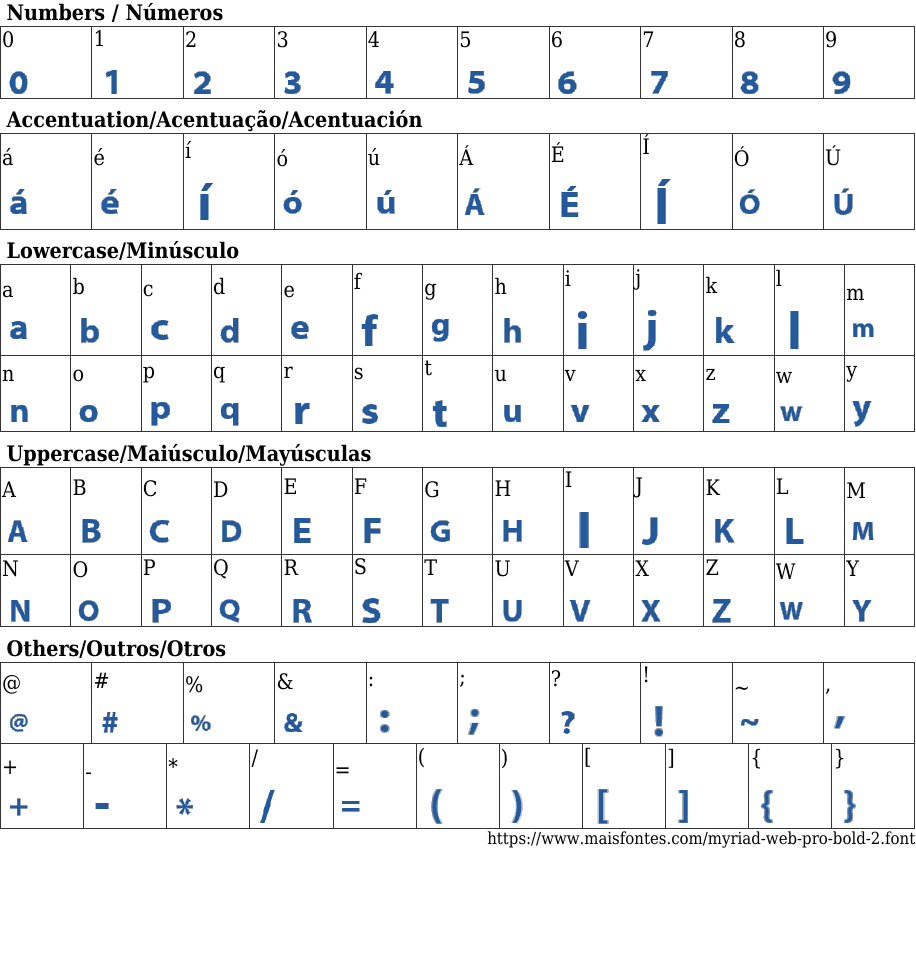 Myriad Web Pro Bold: Free Font Download | MaisFontes