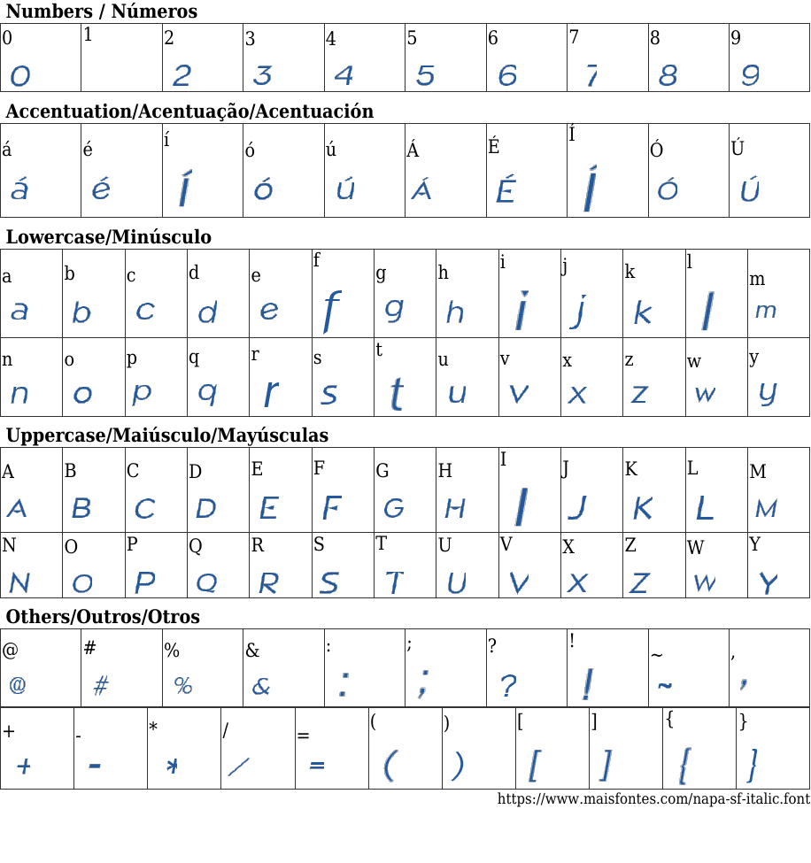 Napa SF Italic: Free Font Download | MaisFontes