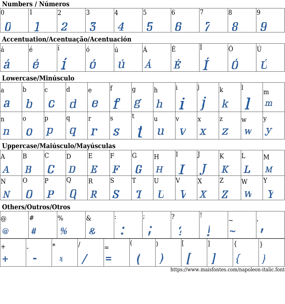Napoleon Italic: Free Font Download | MaisFontes