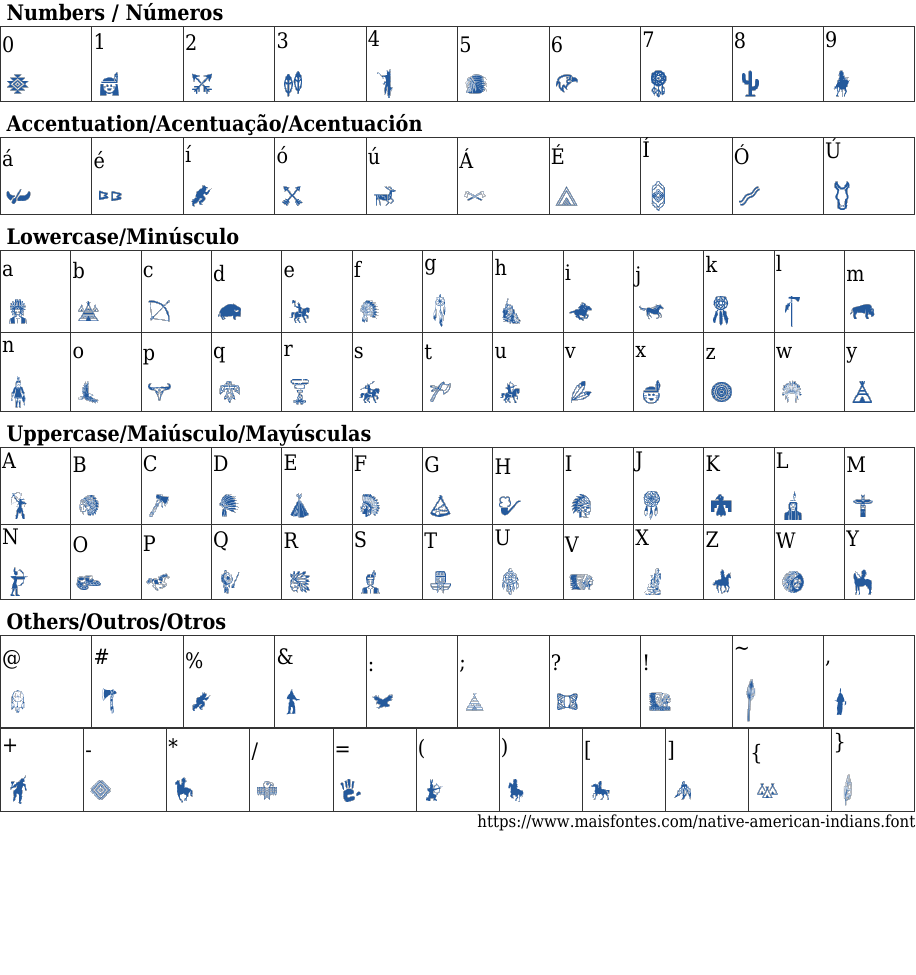 Native American Indians: Free Font Download | MaisFontes