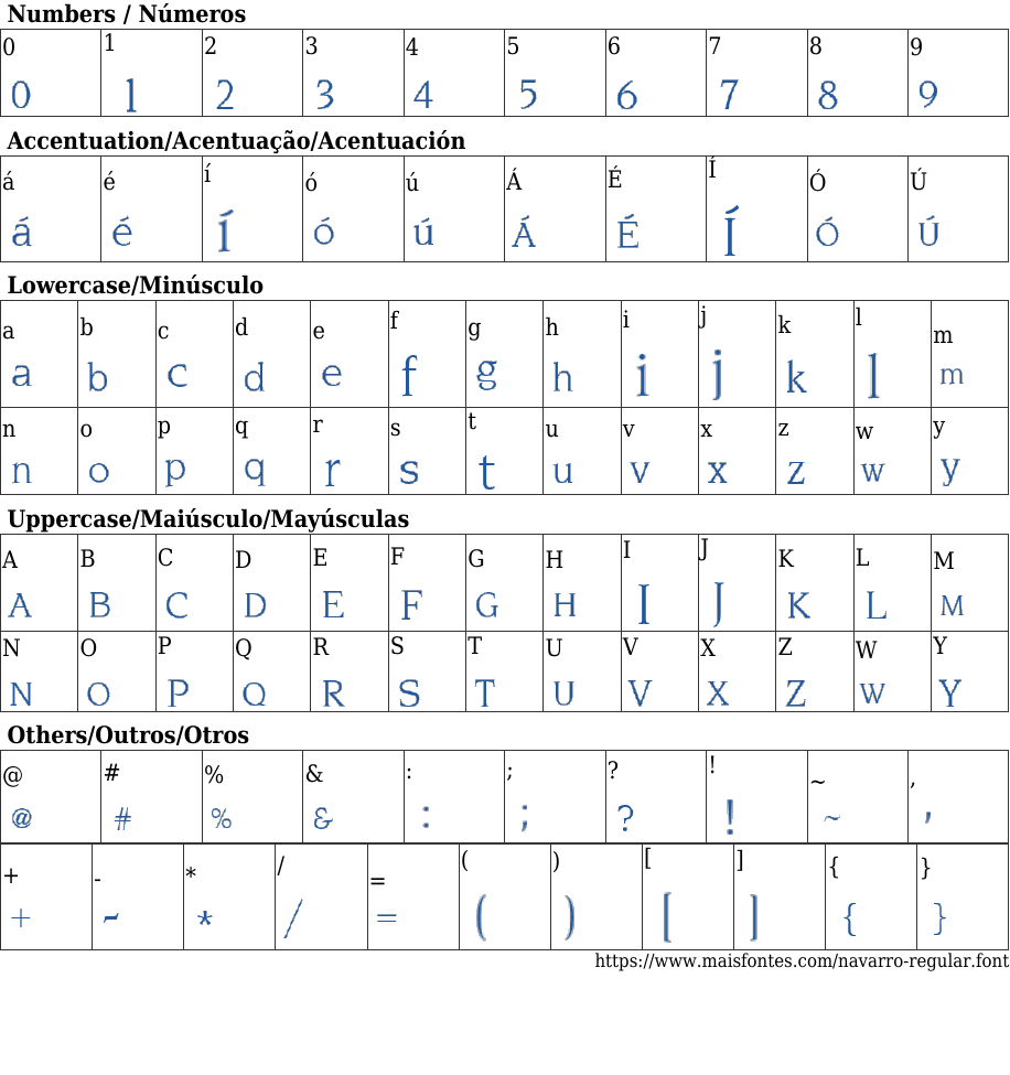 Navarro Regular Font: Free Download | MaisFontes