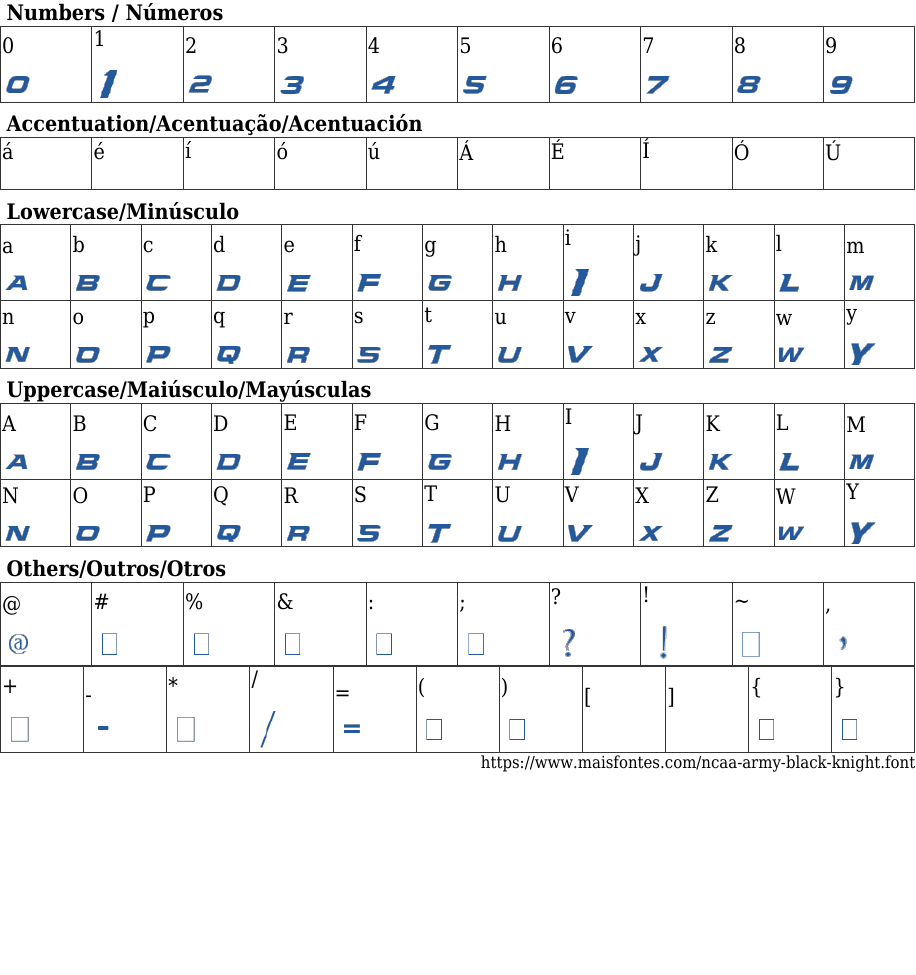 NCAA Army Black Knight: Free Font Download | MaisFontes