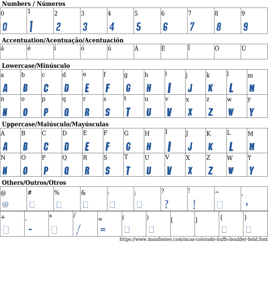 NCAA Colorado Buffs Boulder Bold: Free Font Download | MaisFontes
