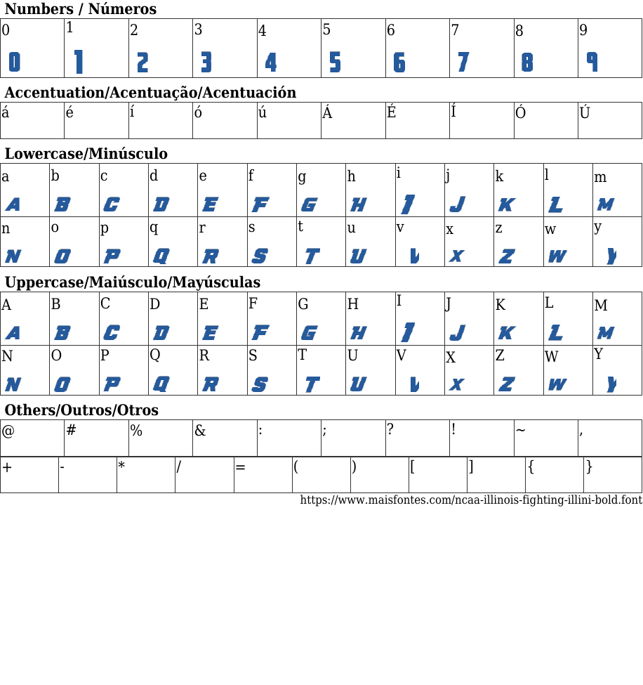 NCAA Illinois Fighting Illini Bold: Free Font Download | MaisFontes