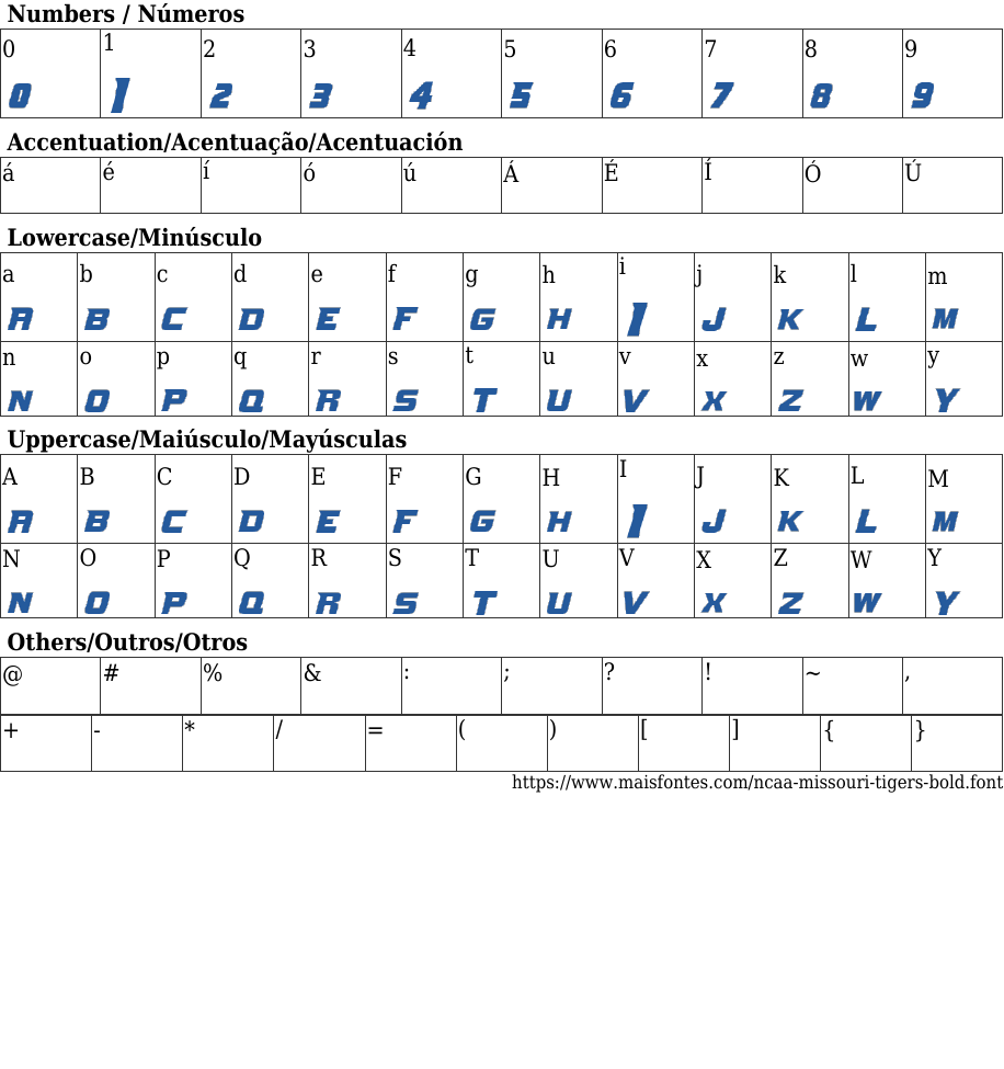 NCAA Missouri Tigers Bold: Free Font Download | MaisFontes