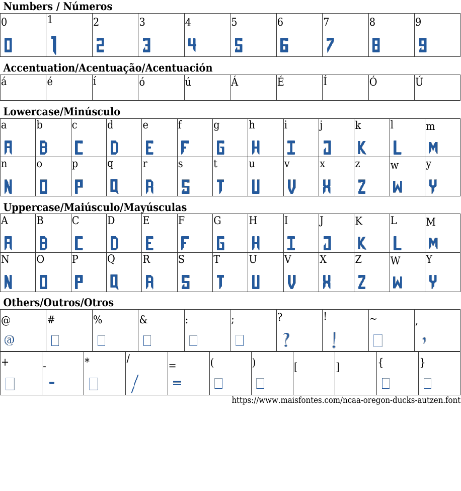 NCAA Oregon Ducks Autzen: Free Font Download | MaisFontes