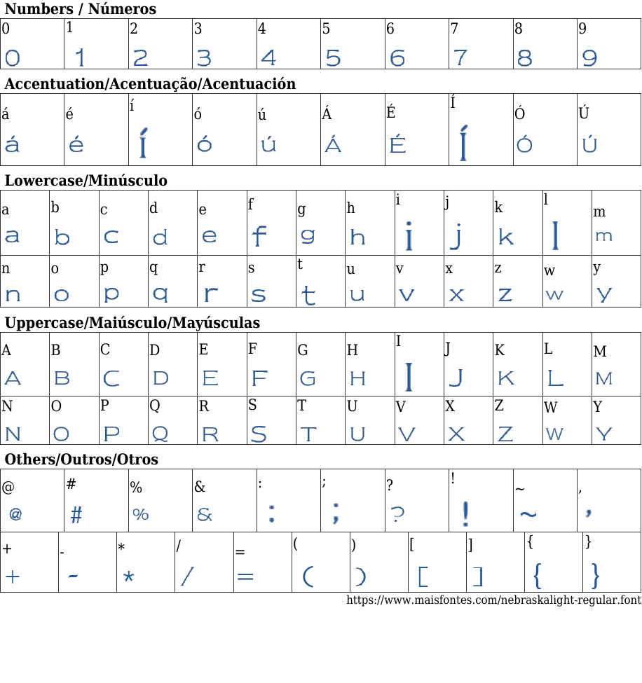 Nebraska Light Font: Free Download | MaisFontes