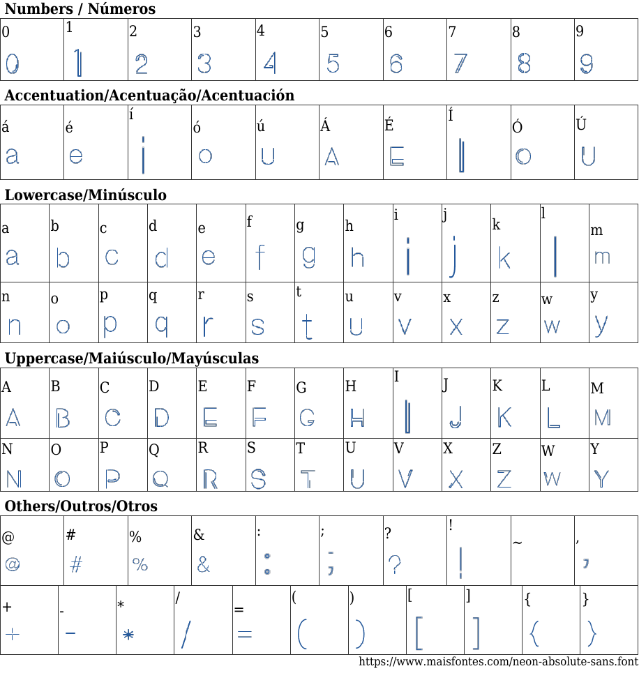 Neon Absolute Sans: Free Font Download | MaisFontes