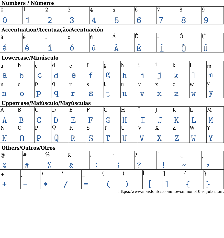 New Computer Modern Mono 10 Regular Font: Free Download | MaisFontes