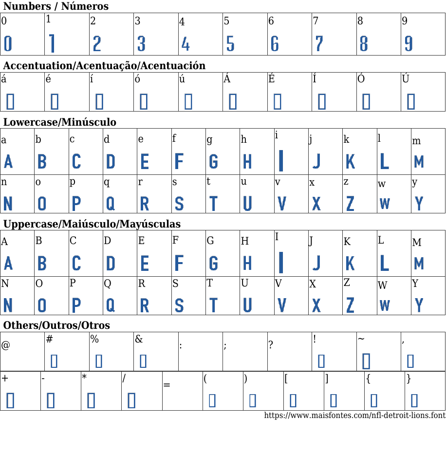 NFL Detroit Lions: Free Font Download | MaisFontes