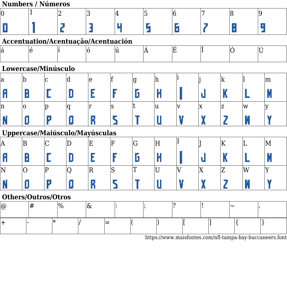 NFL Tampa Bay Buccaneers: Download Free Font | MaisFontes