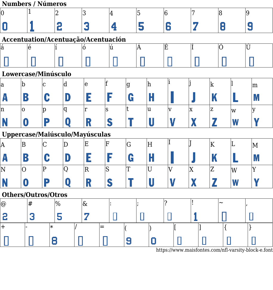 NFL Varsity Block E: Baixar Fonte Grátis | MaisFontes