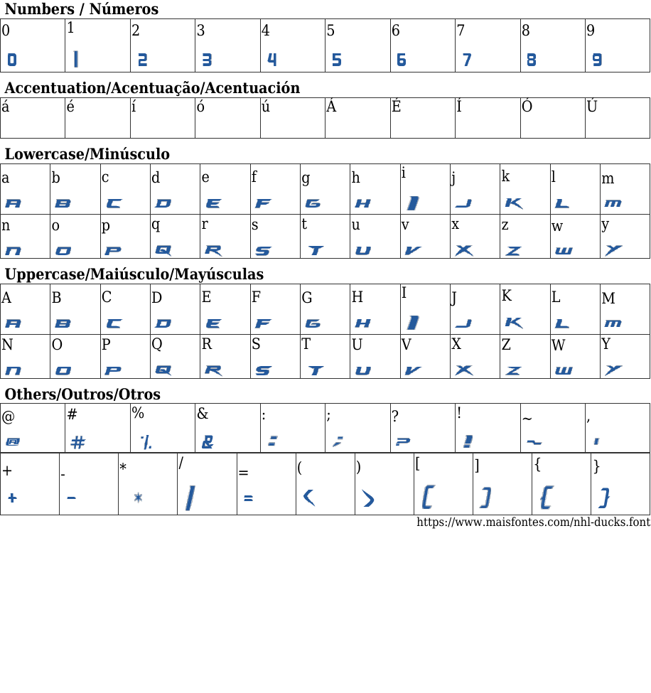 NHL Ducks: Free Font Download | MaisFontes