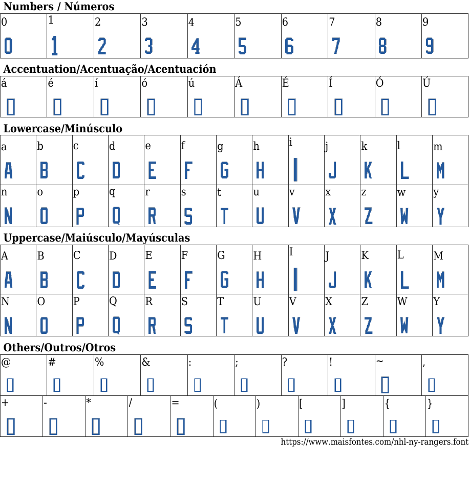 NHL NY Rangers: Free Font Download | MaisFontes