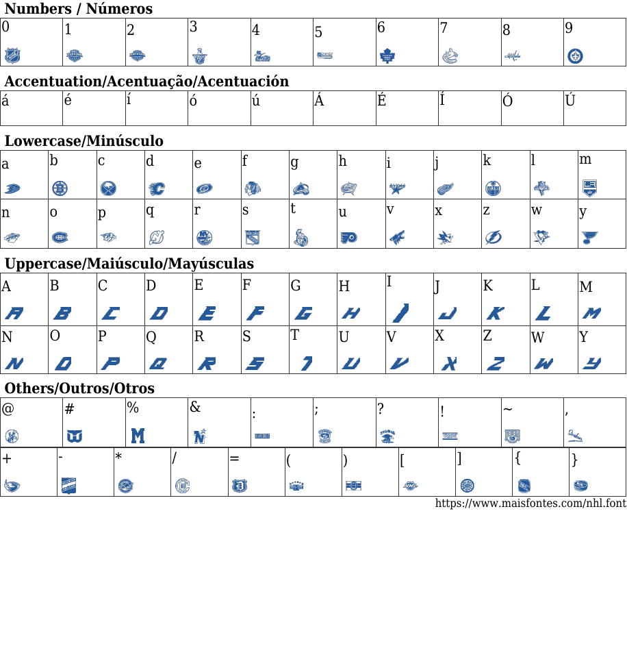 NHL: Free Font Download | MaisFontes