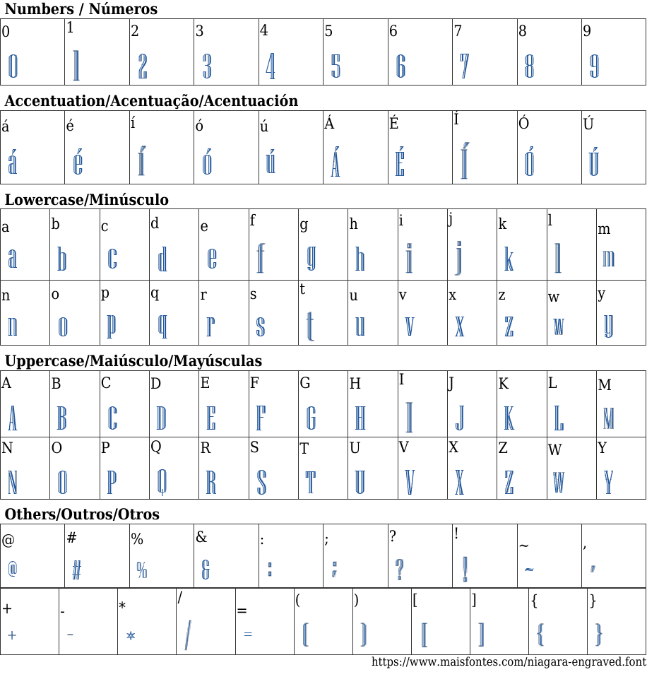 Niagara Engraved: Free Font Download | MaisFontes