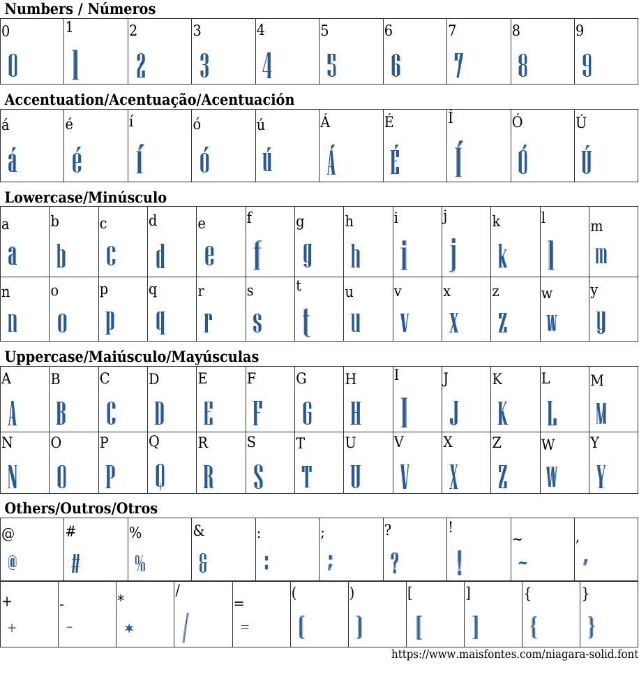 Niagara Solid: Baixar Fonte Grátis | MaisFontes