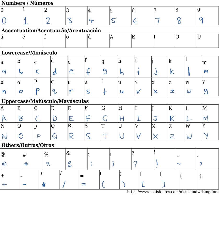 Nics Handwriting: Baixar Fonte Grátis | MaisFontes