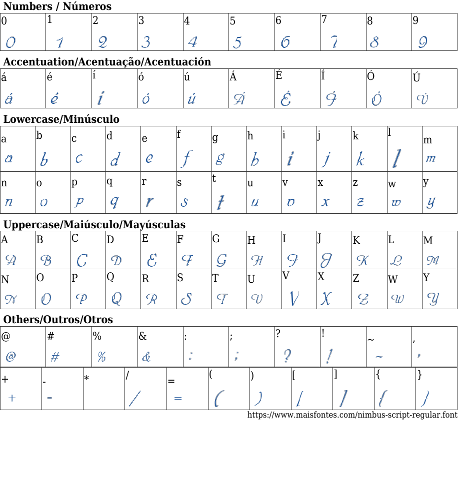 Nimbus Script Regular: Free Font Download | MaisFontes