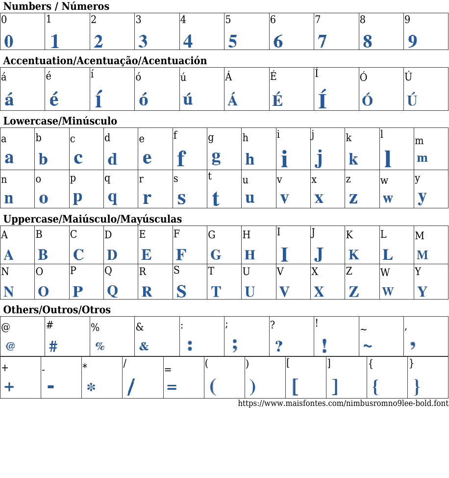 Nimbus Roman No9 LEE Bold: Free Font Download | MaisFontes