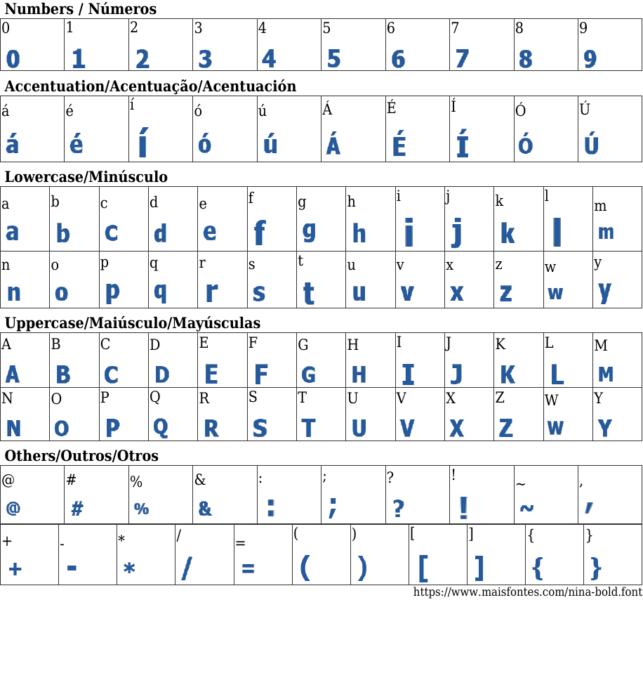 Nina Bold Font: Free Download | MaisFontes