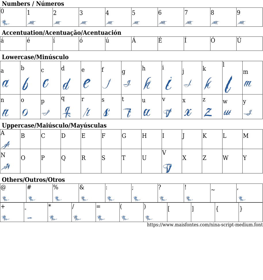 Nina Script Medium: Free Font Download | MaisFontes