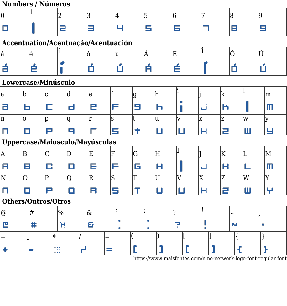 Nine Network logo font Regular: Baixar Fonte Grátis | MaisFontes