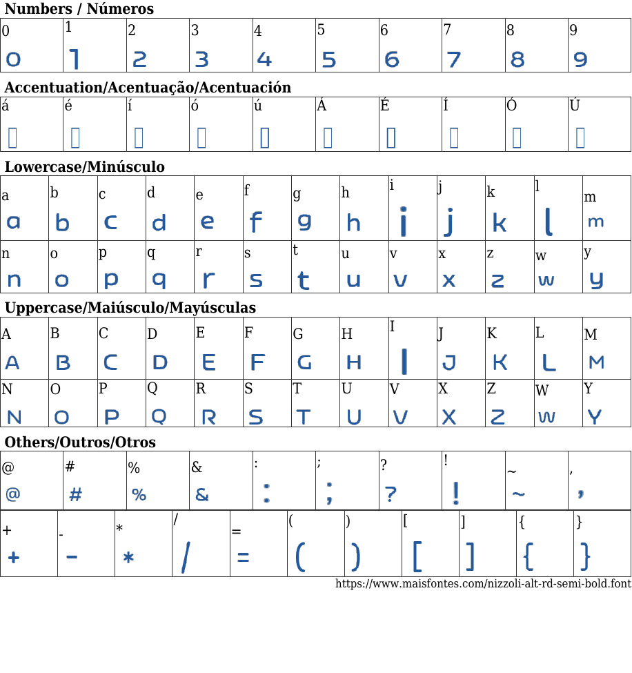 Nizzoli Alt Round Semi Bold: Free Font Download | MaisFontes
