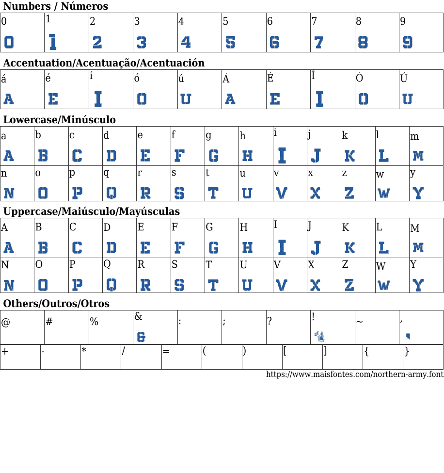 Northern army: Free Font Download | MaisFontes