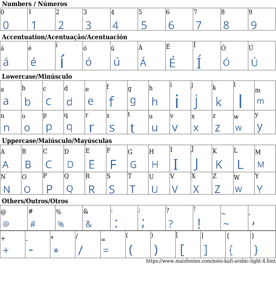 Noto Kufi Arabic v2 Light Font: Free Download | MaisFontes