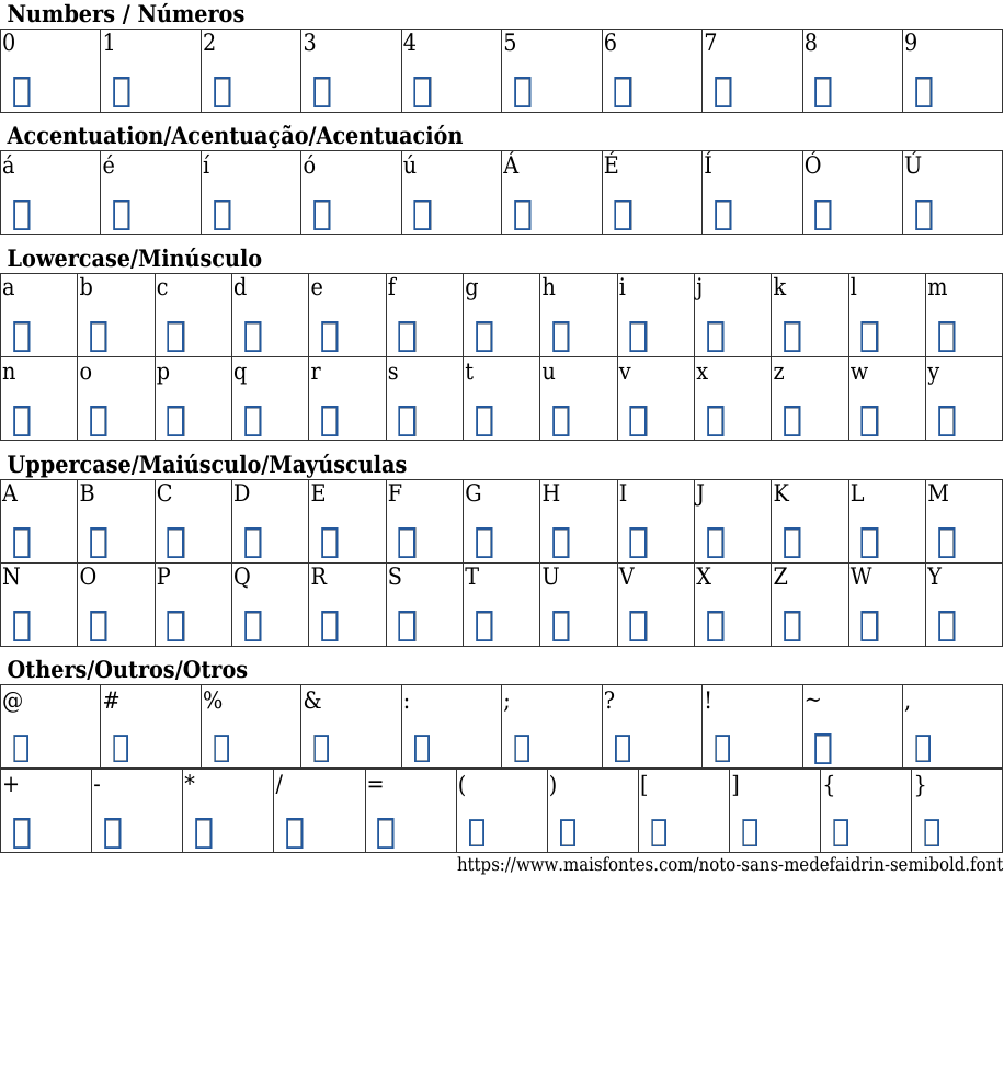 Noto Sans Medefaidrin SemiBold: Free Font Download | MaisFontes