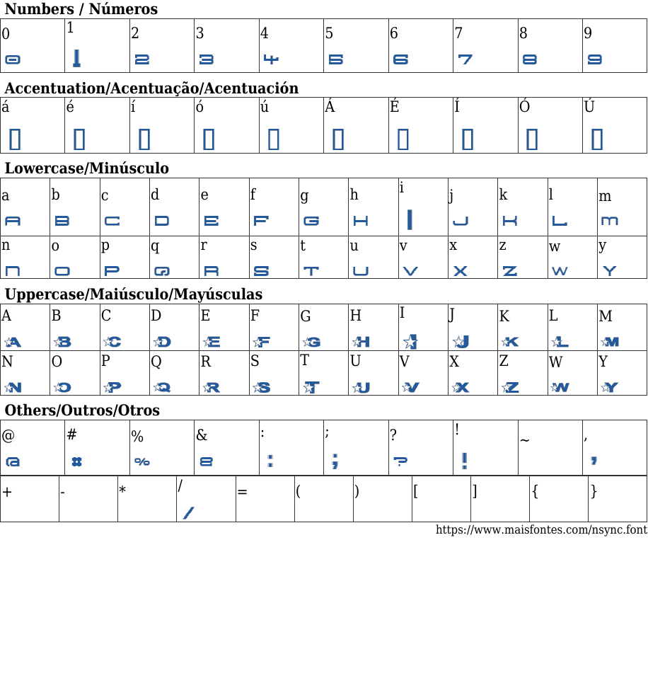 Nsync: Free Font Download | MaisFontes